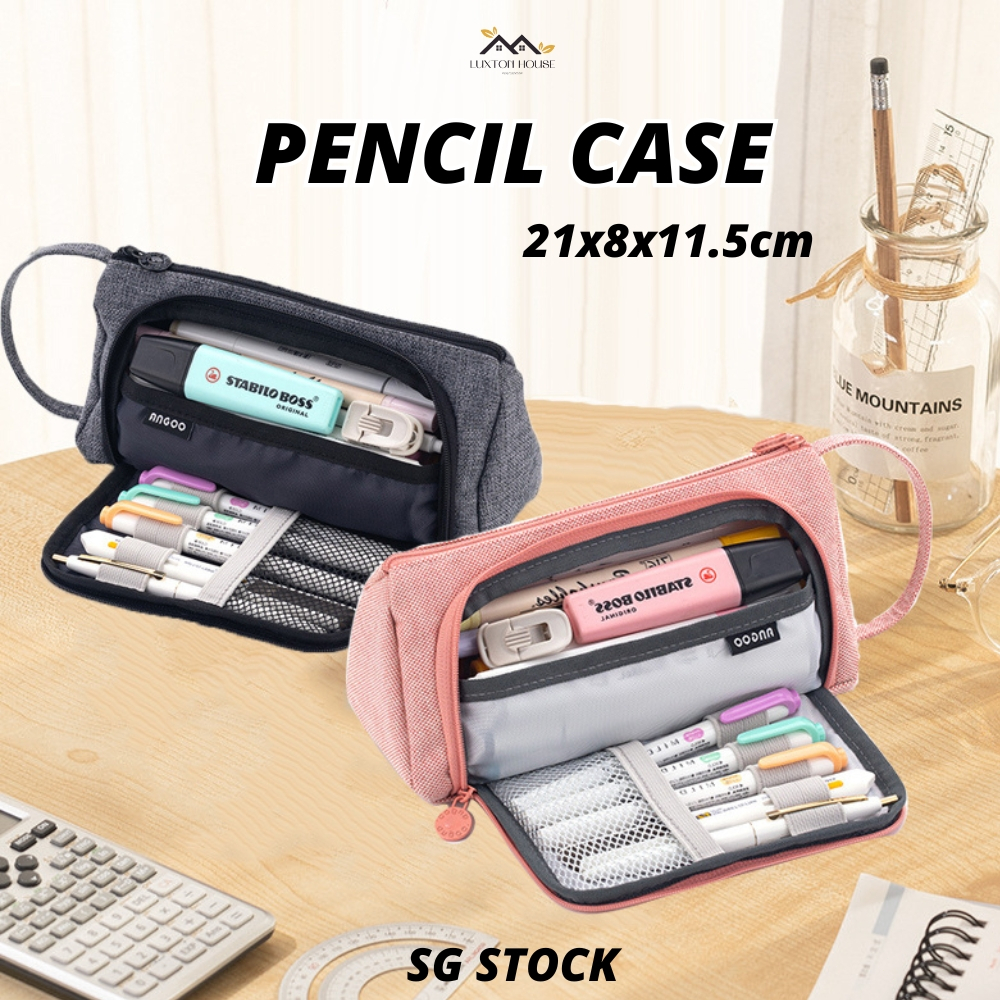 {SG} Large Capacity Pencil Case Pencilcase Aesthetic Office School ...