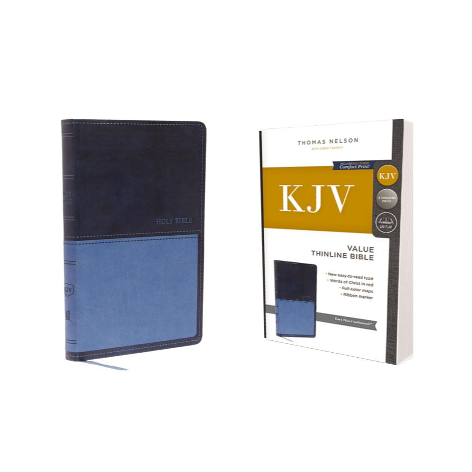 KJV Bible (King James Version): Value Thinline Bible - Dark Blue ...