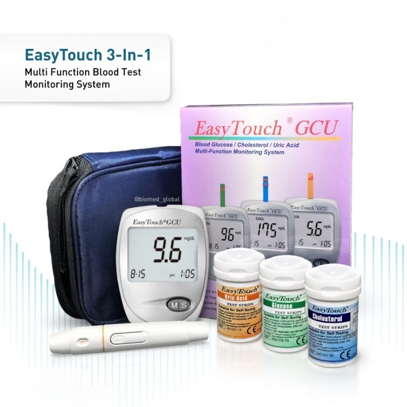EasyTouch GCU 3-in-1 Blood Glucose, Cholesterol and Uric Acid Meter ...