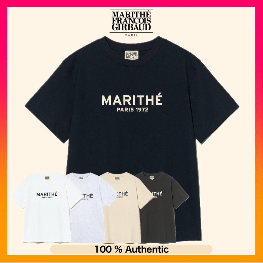 MARITHE FRANCOIS GIRBAUD Regular Logo Tee Unisex T-Shirt - 5 Color (2025 NEW) | Shopee Singapore
