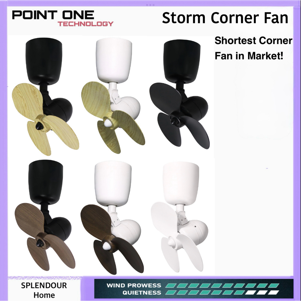 Point One Tech | Storm Corner Fan - 105/ 360 Oscillation | Japan NSK EC ...