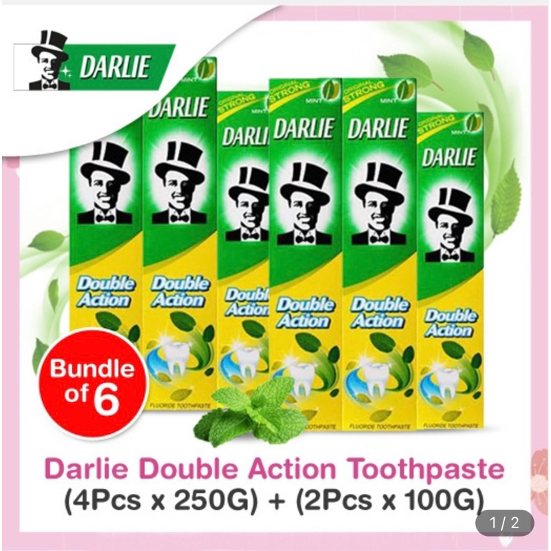 [Bundle of 4+2] Darlie Double Action Toothpaste 4x250g + 2x100g ...