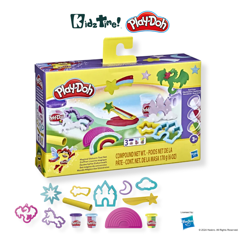 Kidztime x Hasbro Play Doh Magical Unicorn Tool Set/Creative Art ...