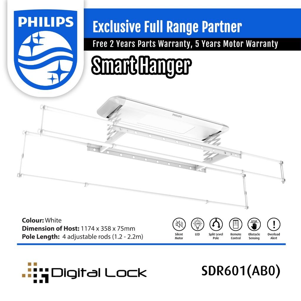 Philips Smart Laundry Hanger SDR601 Basic | Shopee Singapore