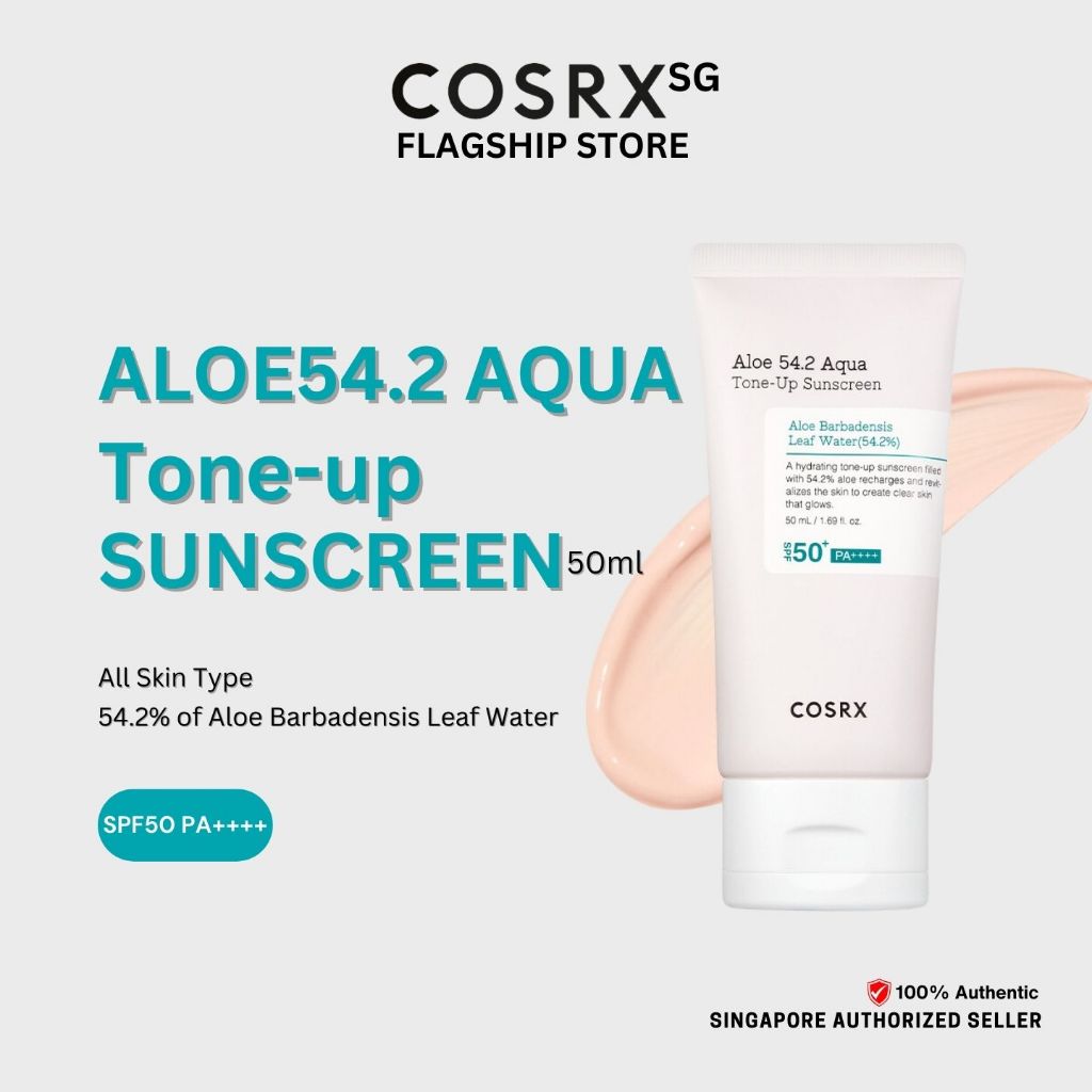 Cosrx Aloe 54.2 Aqua Tone-up Sunscreen SPF 50+ PA++++ 50ml | Shopee Singapore