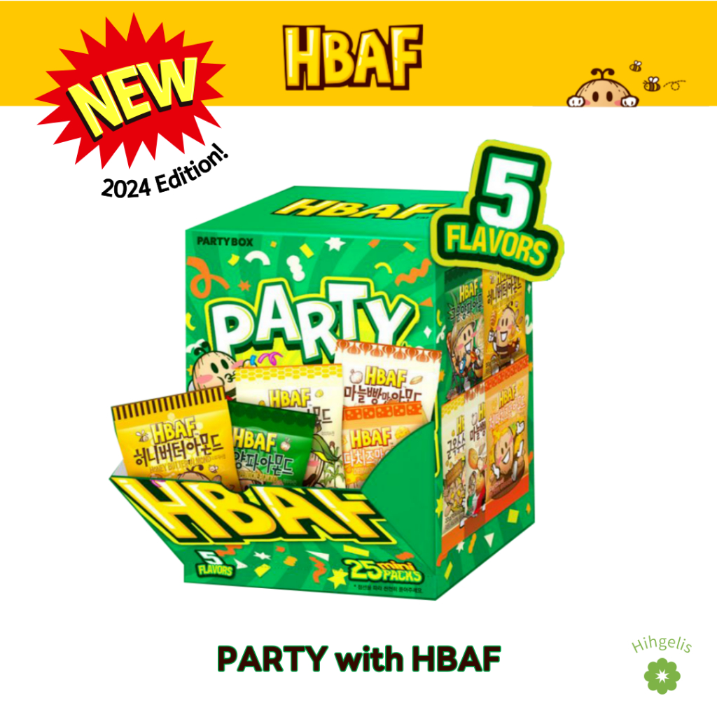 HBAF PARTY GREEN BOX (5 Flavors / 20g x 25ea / BOX) | Shopee Singapore