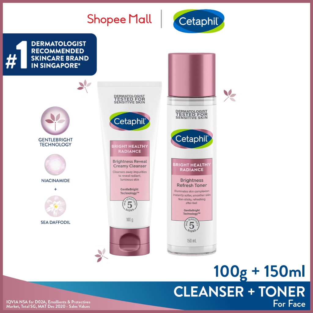 CETAPHIL Bright Healthy Radiance Routine Brightening Set: Reveal Creamy ...