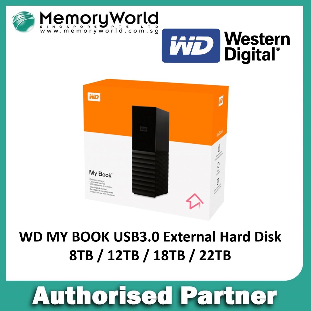 WD My Book Desktop USB3.2 External Hard Disk, 12/18/26TB . Singapore ...