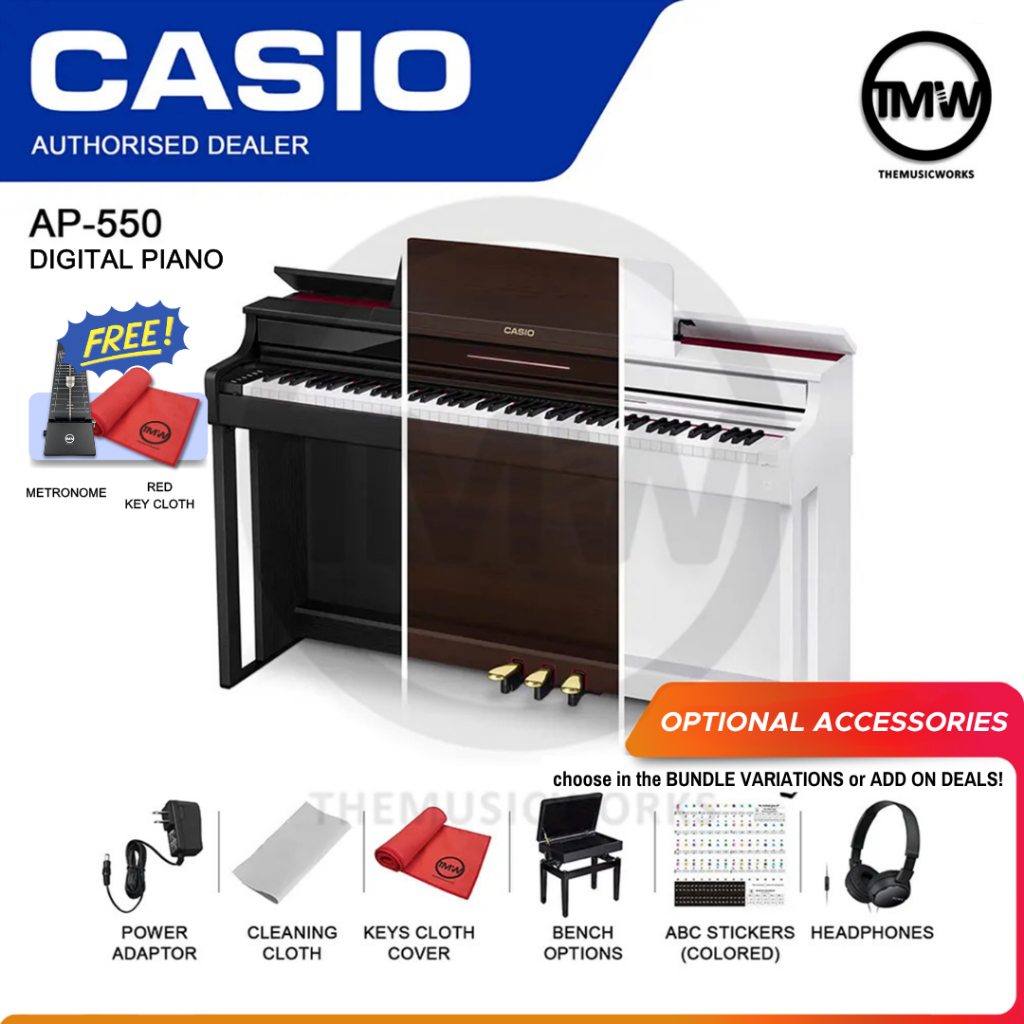 Casio AP-550 CELVIANO Classic Upright Digital Piano 88 Keys Weighted ...