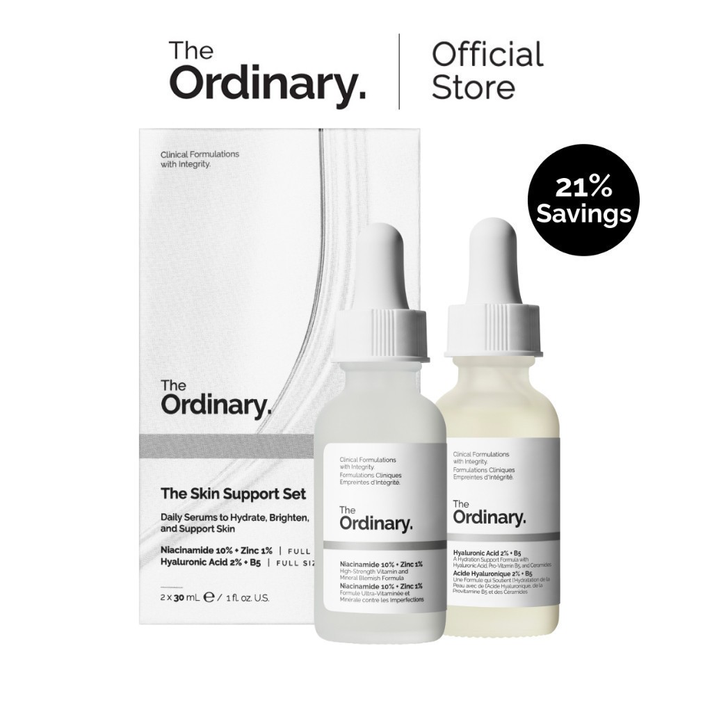 The Ordinary The Skin Support Set | Niacinamide + Hyaluronic Acid ...