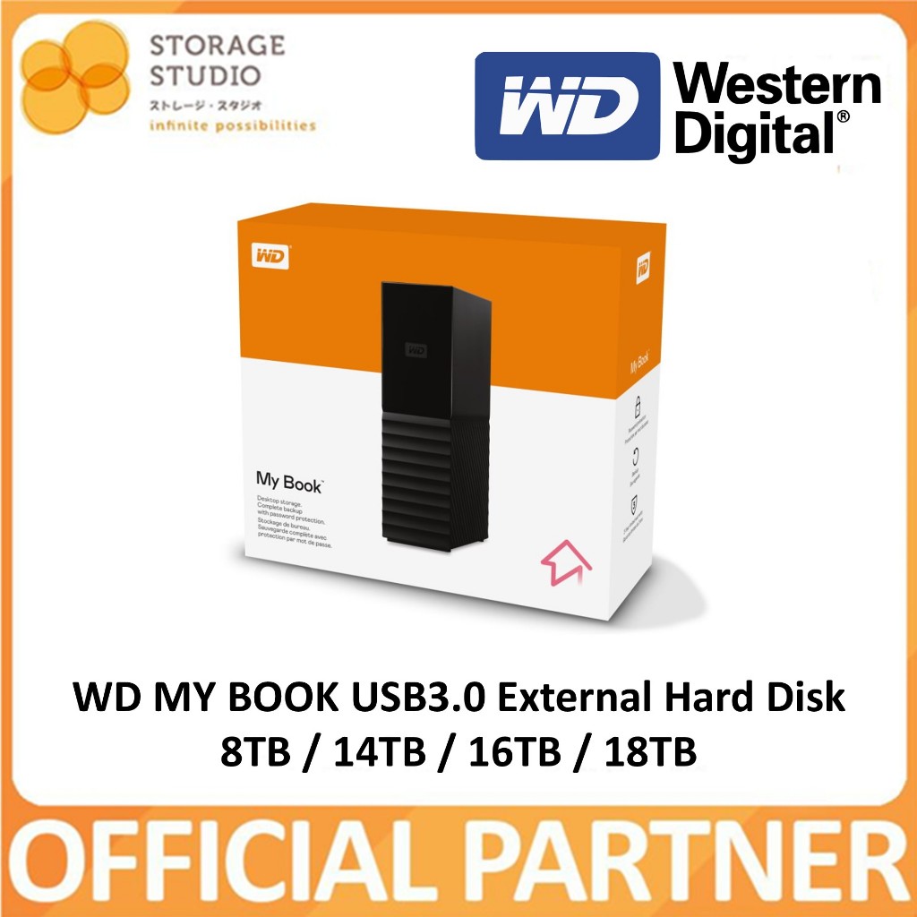 WD My Book Desktop USB3.0 External Hard Disk, 8TB / 14TB / 16TB / 18TB ...