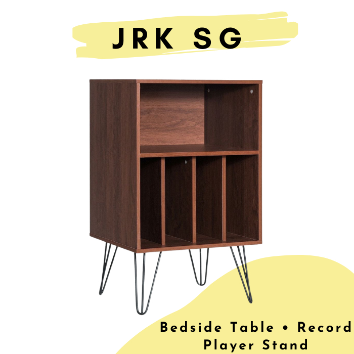 Bedside Table • Record Player Stand • Vinyl Storage Table, Display ...