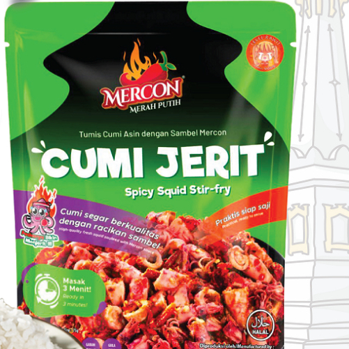 BUNDLE OF 3 TRAVEL PACK 150 GR - CUMI JERIT - CUMI SAMBAL MERCON ...