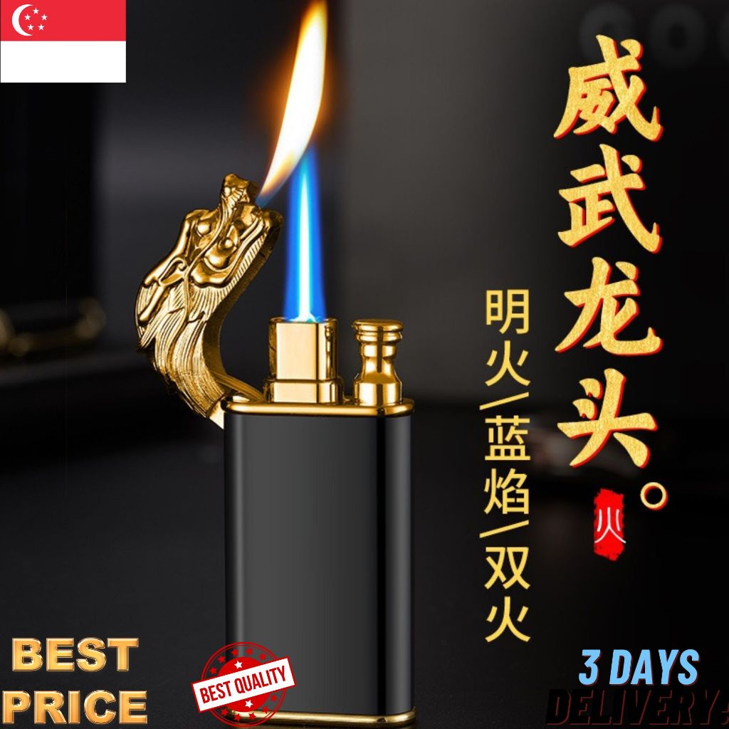 🔥SG SELLER🔥 Magic Double Flame Lighter/Tiger Head Lighter/Dual Flame ...