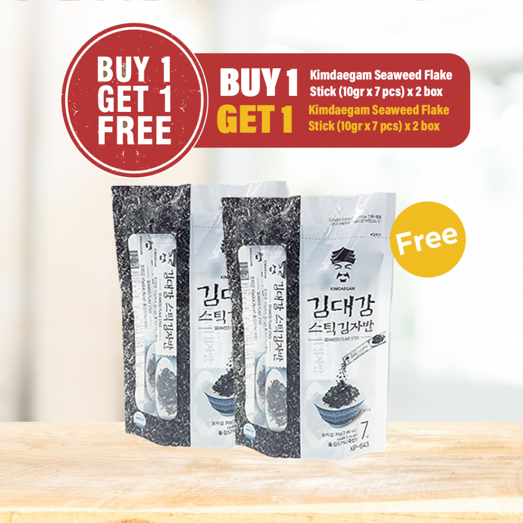 BUY 1 GET 1 KIMDAEGAM SEAWEED FLAKE STICK (10g x 7 pcs) x 2 box ...