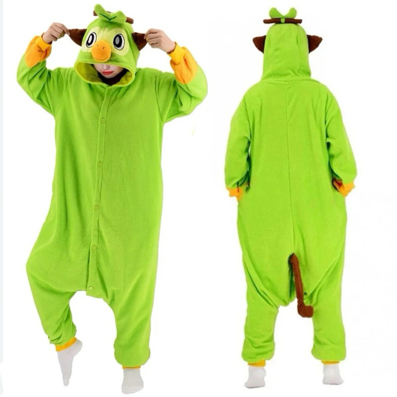 Grookey Pokemon Character Overall Kigurumi Onesie Pajamas Sleepwear ...