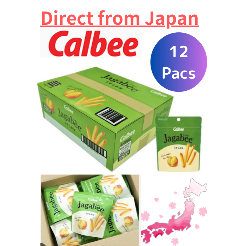 Calbee Jagabee Light Salt Flavor 38g x 12 bags[Direct from japan ...