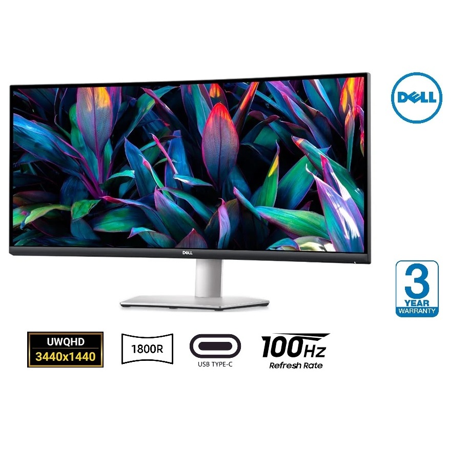 New Dell S3423DWC / S3425DW 34"inch Curved USB-C UWQHD LED Monitor ...
