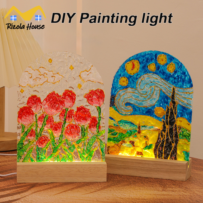 【SG】DIY Painting Light Handmade Led Home Decorations Light Painting ...