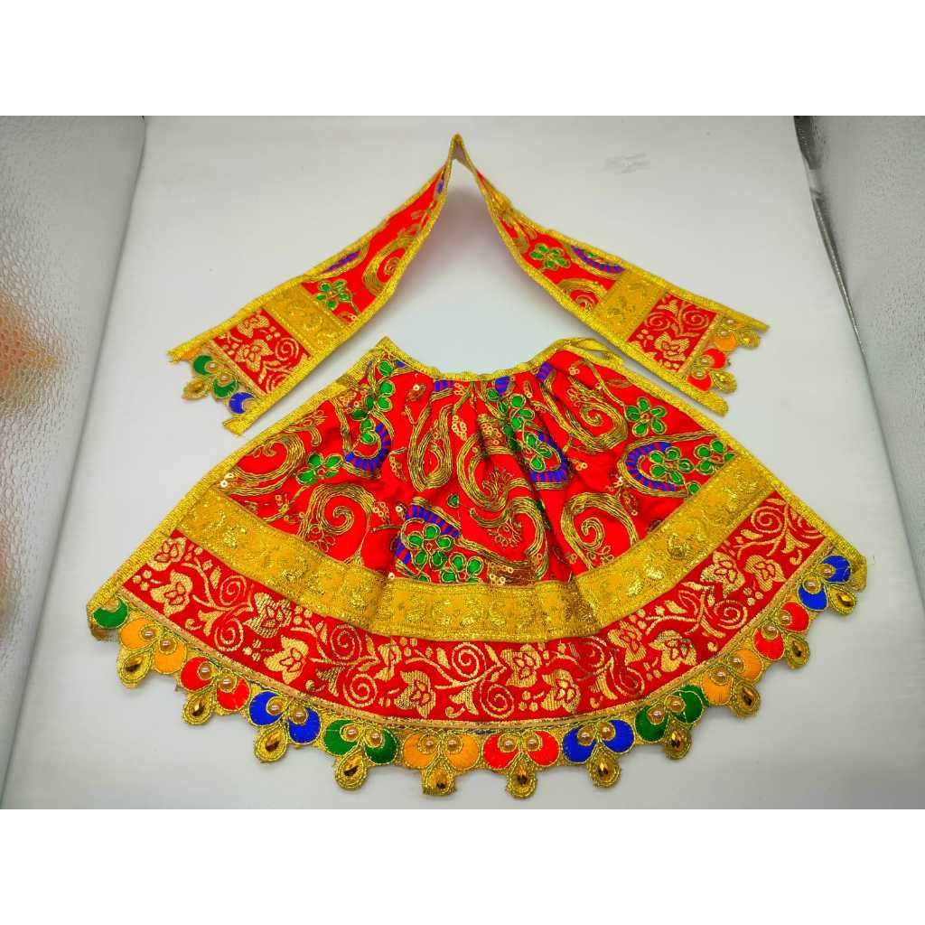 Traditional Lakshmi Durga Devi MATA Dress poshak vastra Cloth lehanga ...
