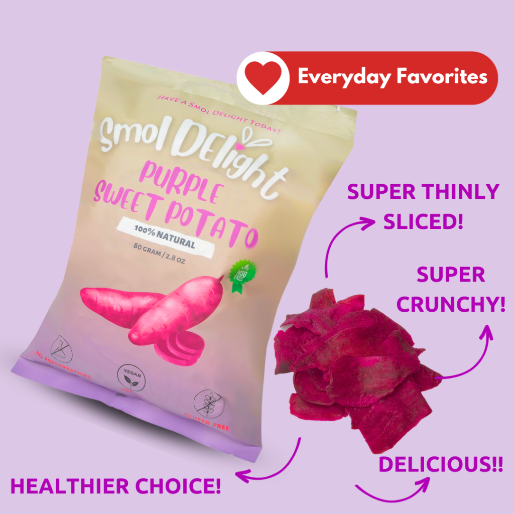 (READY STOCK) SMOL DELIGHT PURPLE SWEET POTATO CRUNCH SNACKS 80GRAM ...