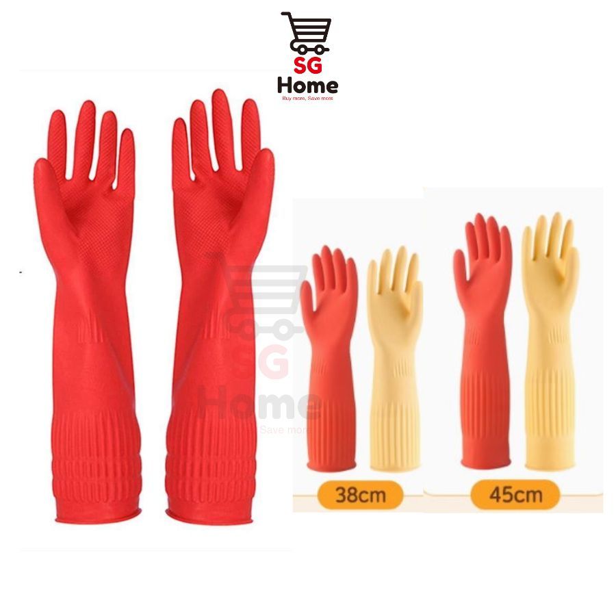 Kitchen Gloves Red Rose Rubber Cleaning Gloves | Multi-Purpose Gloves ...
