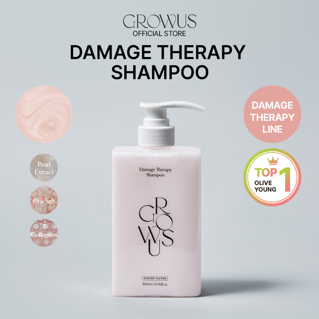 [GROWUS Official] Damage Therapy Shampoo 500ml | Shopee Singapore