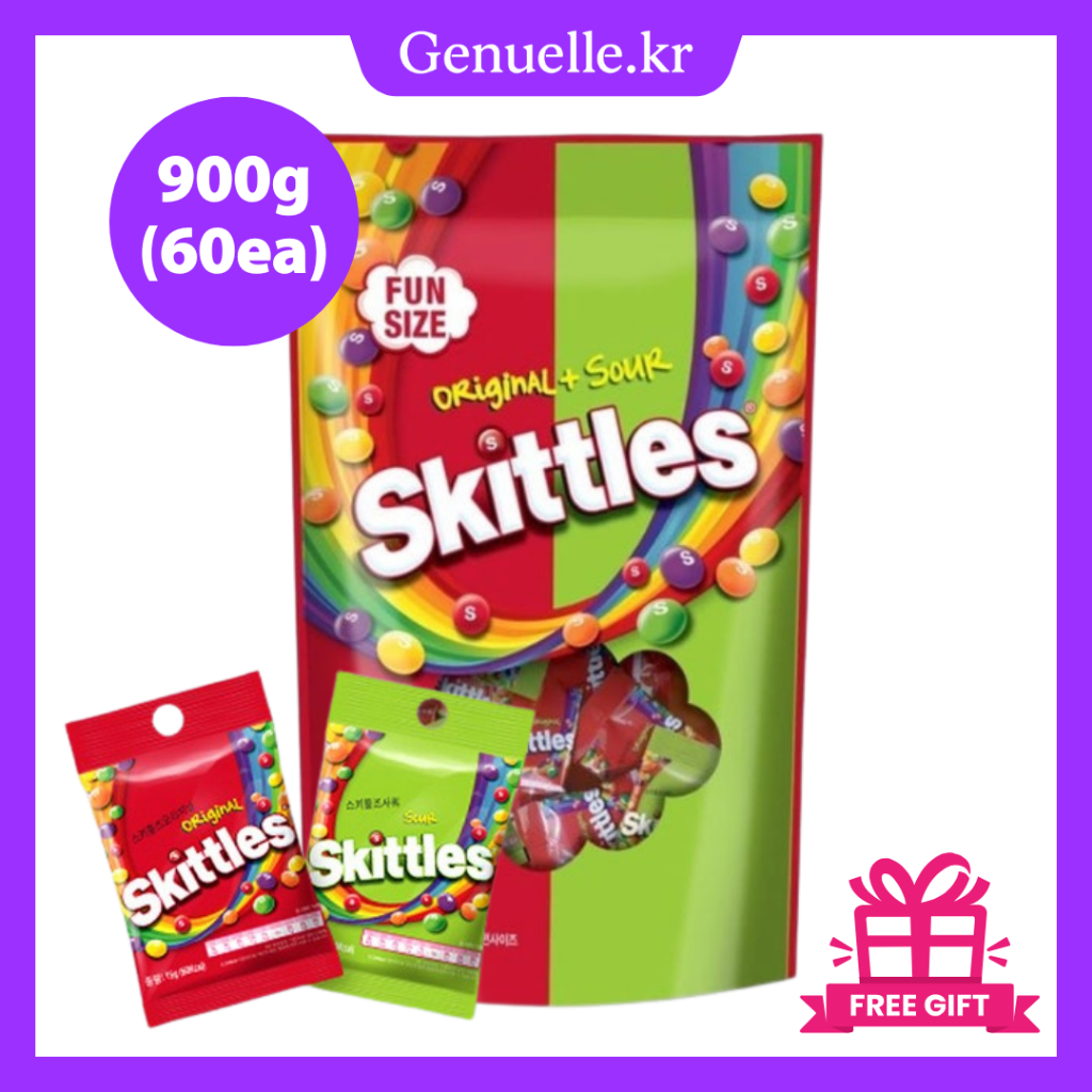 Skittles Original & Sour Sweet Candy 15g x 60 / 12 Mini Packs – Fun ...
