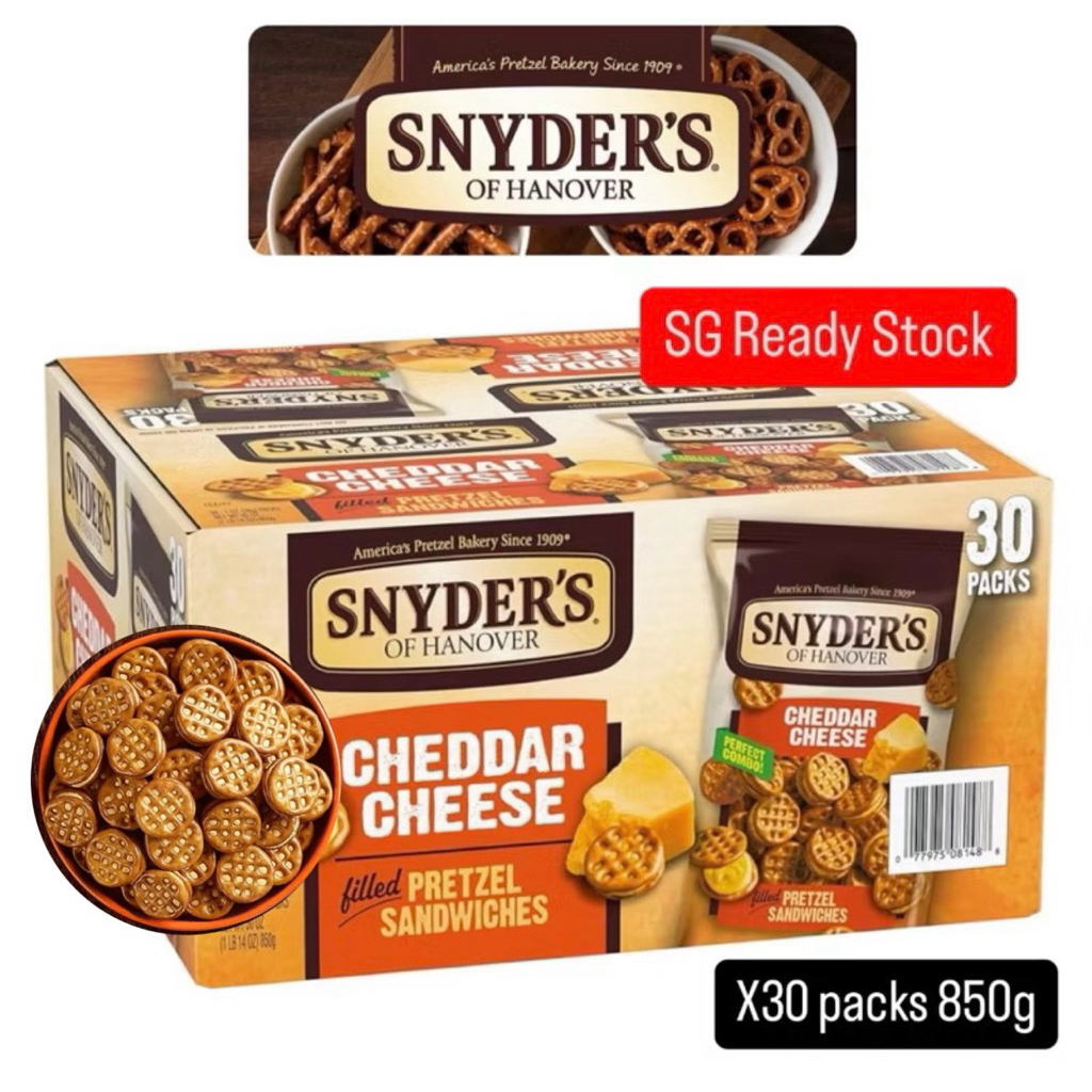 Snyder's Cheese Pretzel Snyder’s of Hanover Pretzel Sandwiches, Cheddar ...