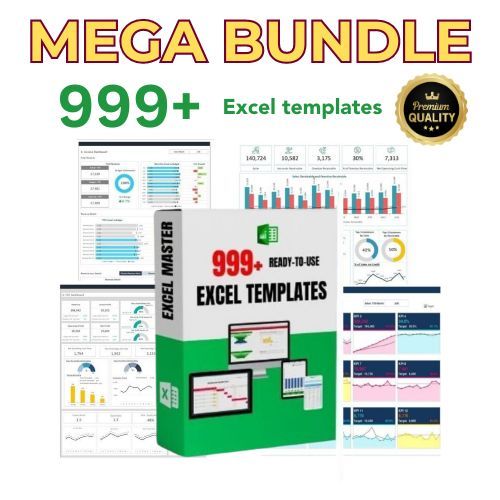 MEGA Excel templates Bundle Spread sheet office business excel, invoice ...