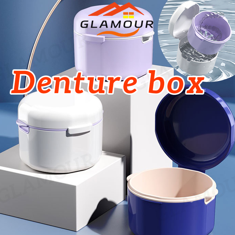[SG] Denture Box Case Denture Container Retainer Box Portable Denture ...