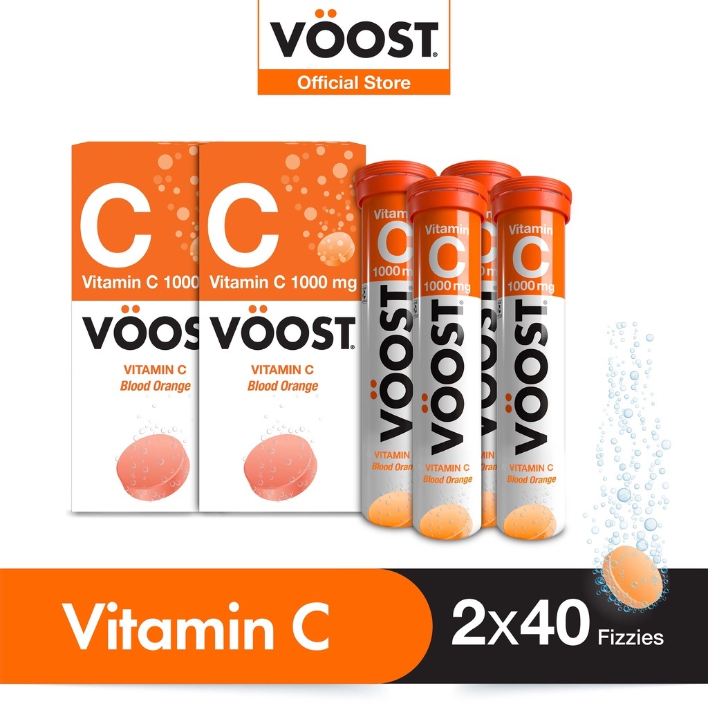 VOOST Vitamin C Bundle - 2 x 40 Tabs Vitamin C Effervescent Vitamin ...