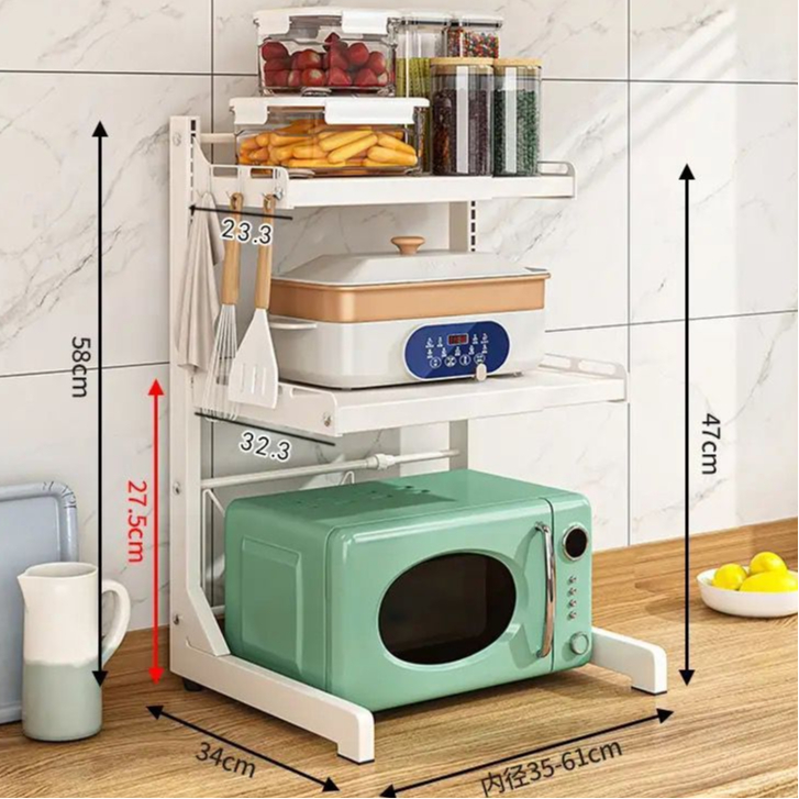 *SG Stock* Height/Length Adjustable Microwave Oven Rack Oven Shelf Oven ...