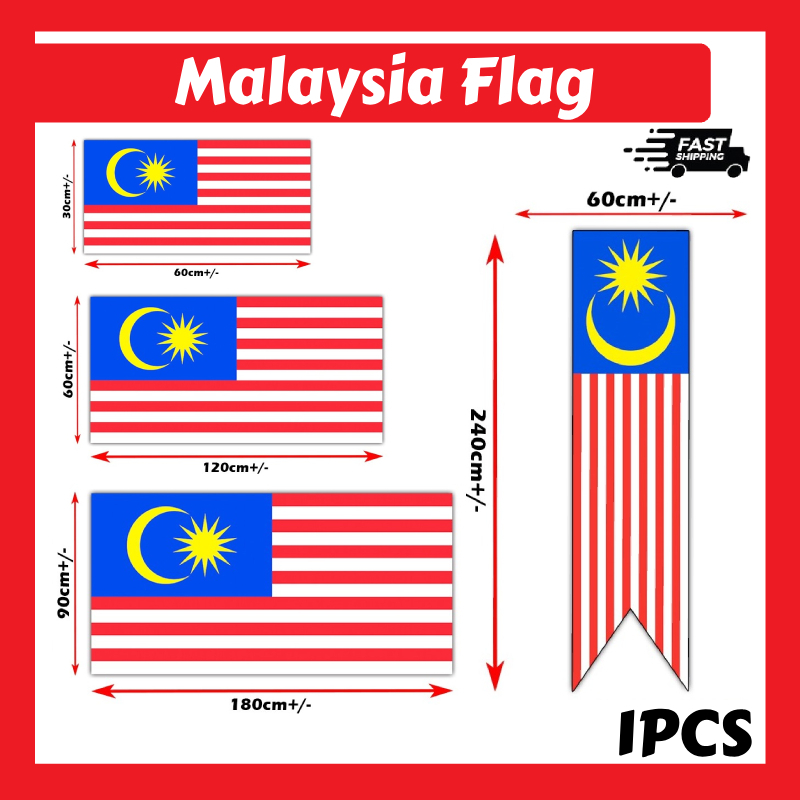 【Ready Stock】Malaysia Flag 1x2ft/2x4ft/2x8ft/3x6ft Bendera Malaysia ...