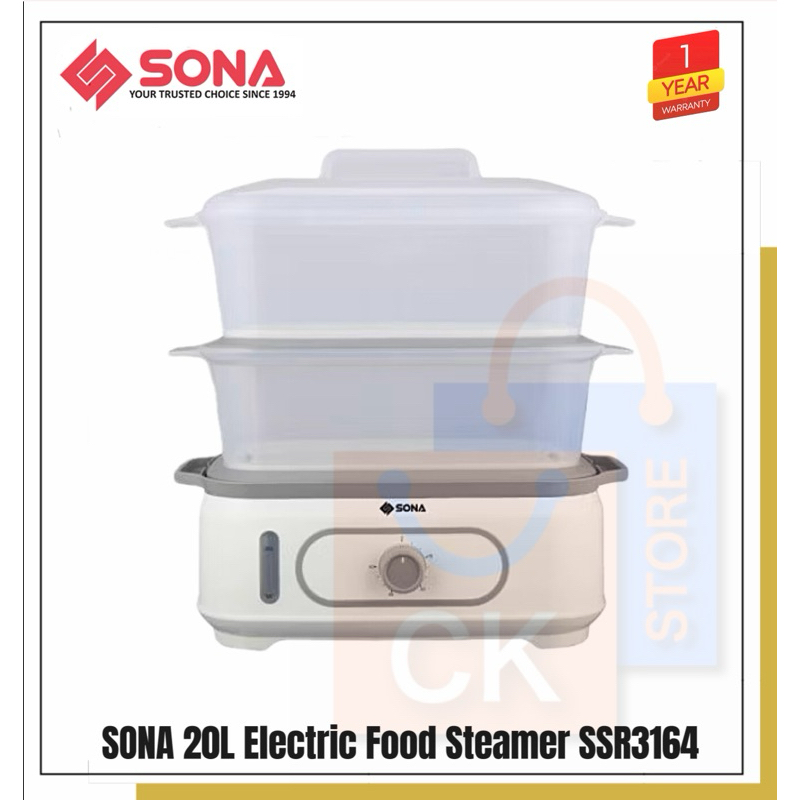 SONA 20L Electric Food Steamer SSR 3164 | SSR3164 (1 Year Warranty ...