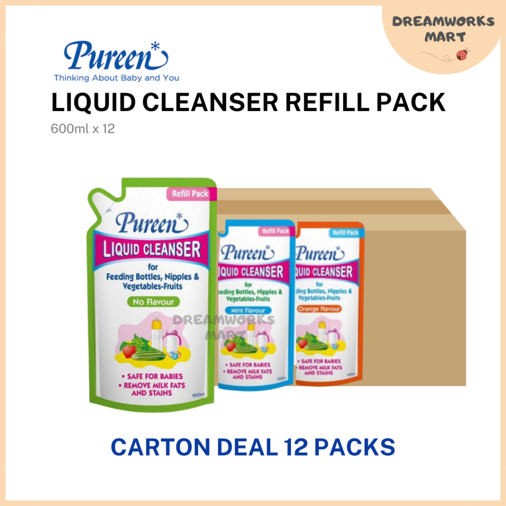[Carton Deal] Pureen Liquid Cleanser Refill (600ml x 12 Packs) | Shopee ...