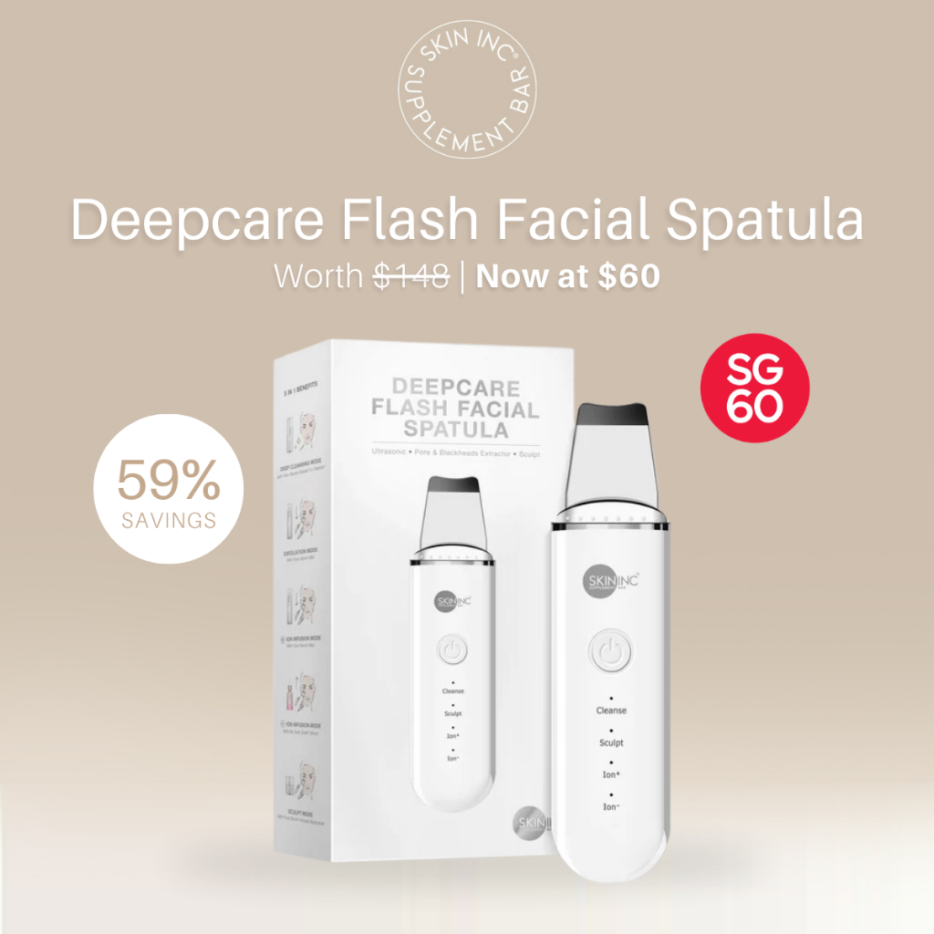 Skin Inc Deepcare Flash Facial Spatula Beauty Tool - Unclog pores, reduce excess oil, lift and ...