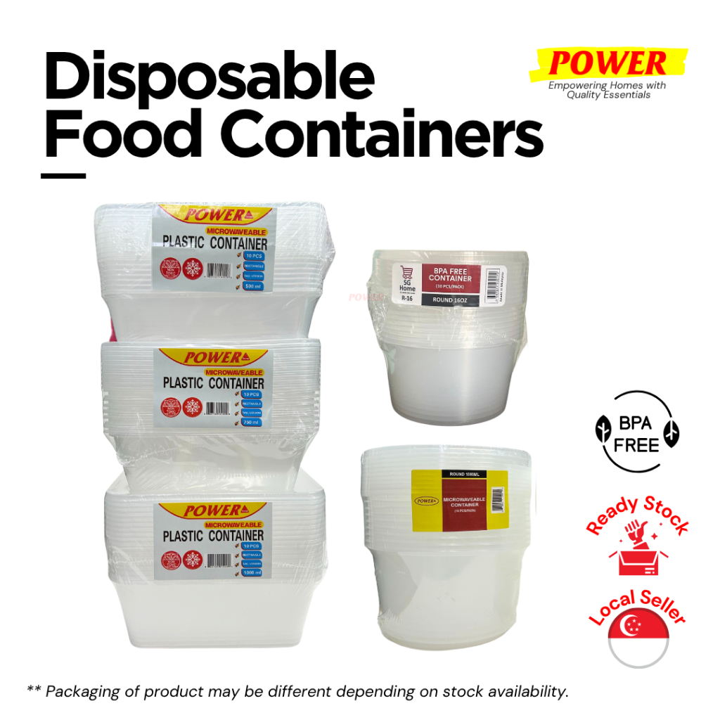 Disposable Plastic Food Containers Food Grade Container Single Use ...