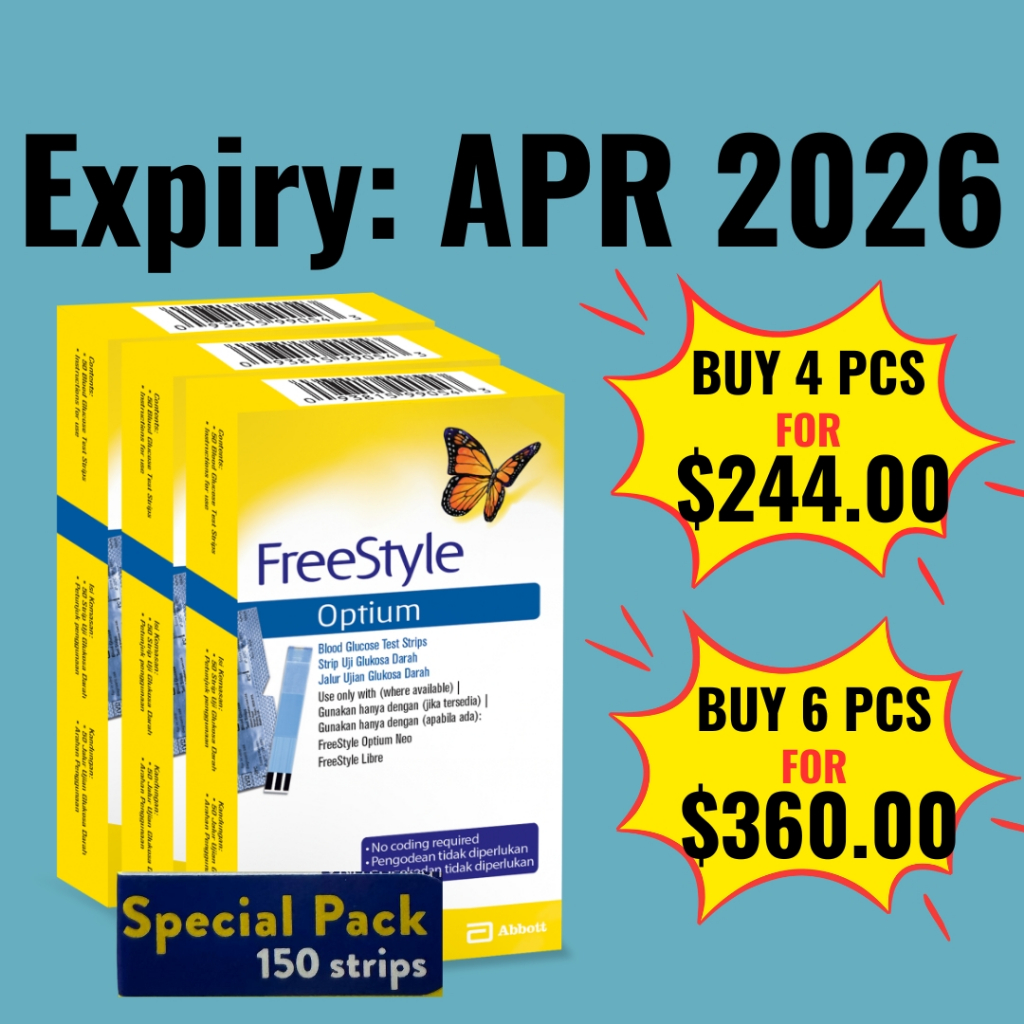 Freestyle 150's Optium Neo Test Strip Glucose Test Strip Lancet Blood ...