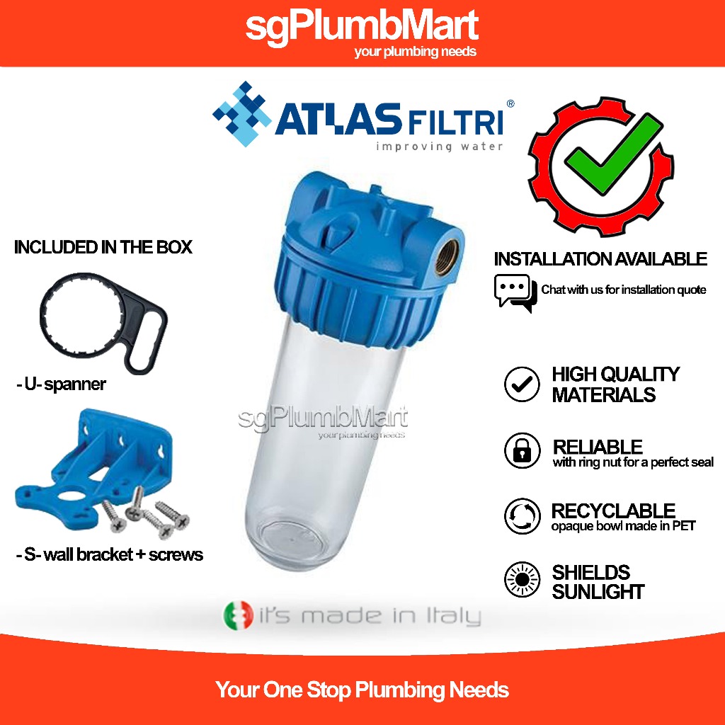 Atlas Filtri x sgPlumbMart 10" Senior Plus 3P BX Housing Unit with FA ...