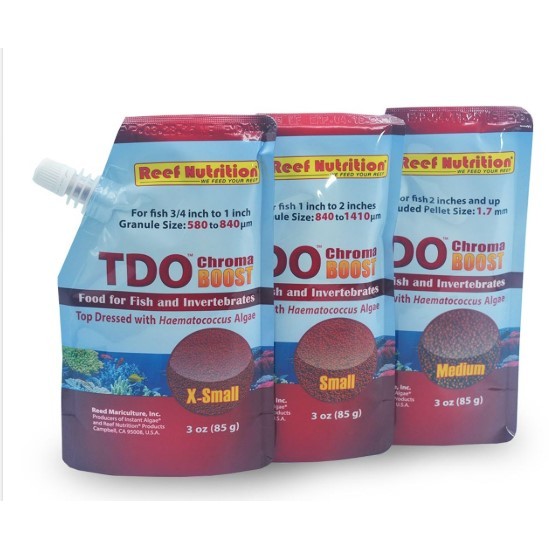 reef nutrition TDO tdo chroma boost color enhancing fish pellet 85g ...