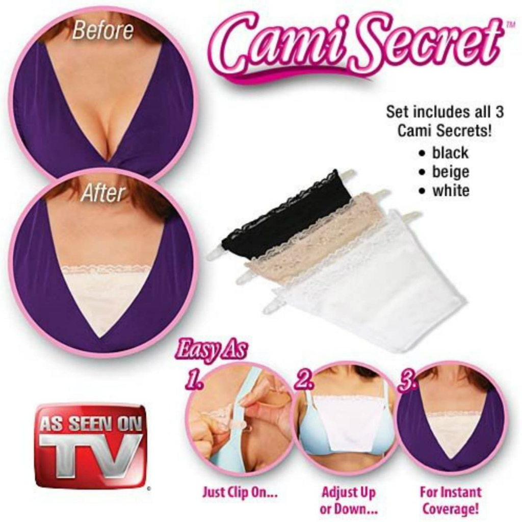 Cami Secret | Clip-On Camisole | Adjustable Cleavage Coverage | Work ...