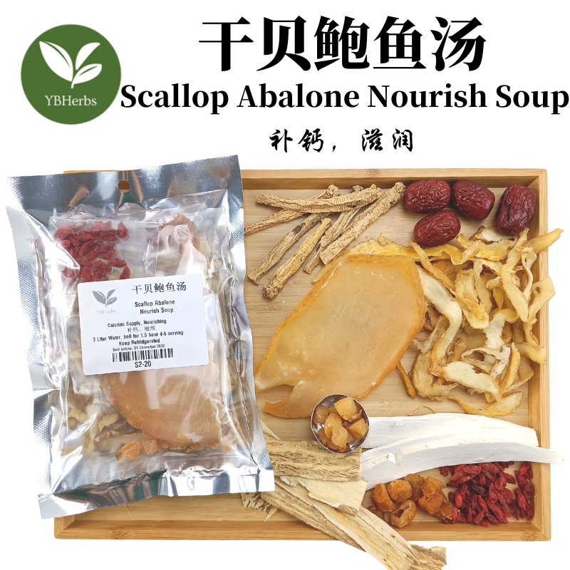 干贝鲍鱼滋润汤 Scallop Abalone Soup 补钙质滋润 强身健体 药材汤 Gan Bei Bao Yu Tang 4-5 ...