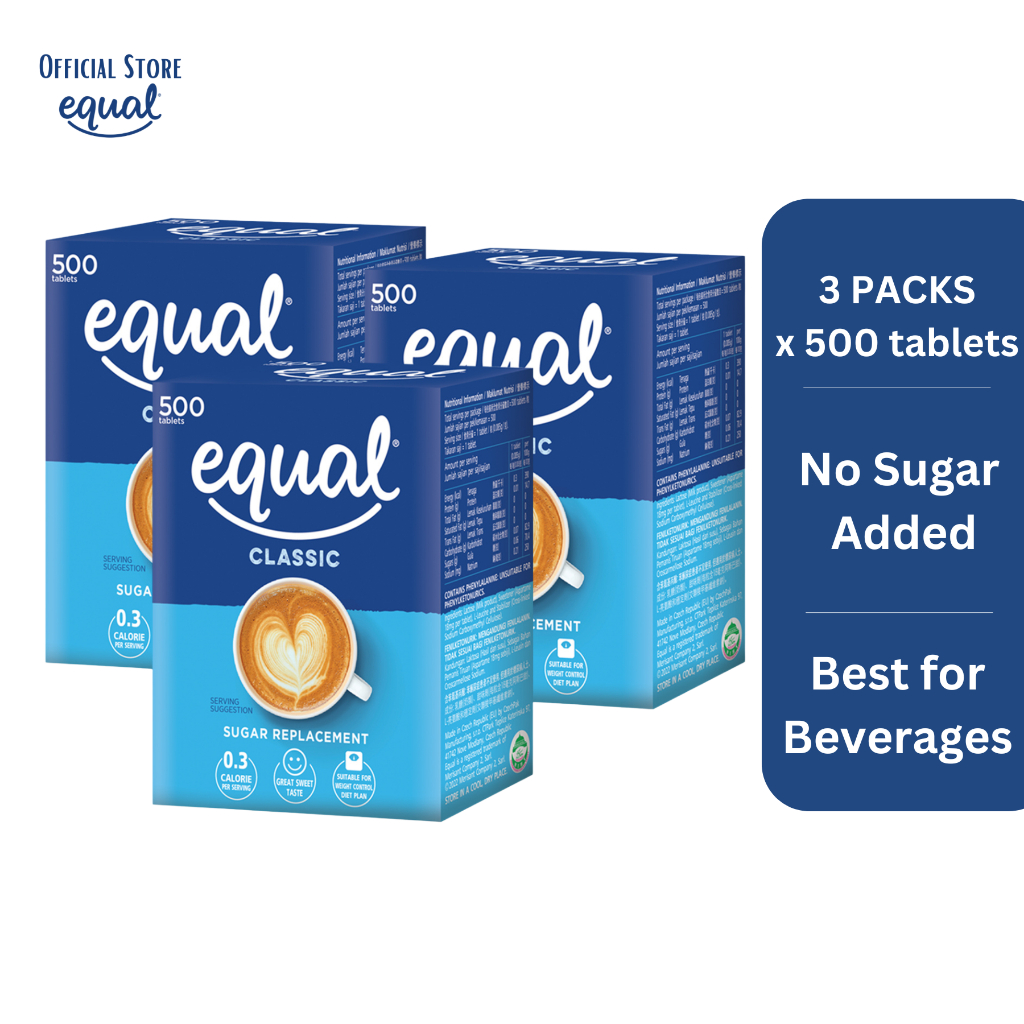 Equal Classic Tablets Refill 500s x 3 | Shopee Singapore