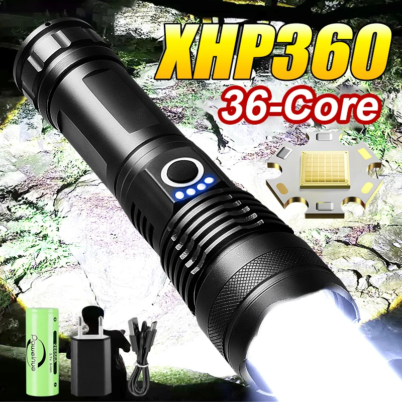 [SG Stock] XHP360 Super Bright Flashlight Long Shot White Laser Torch ...