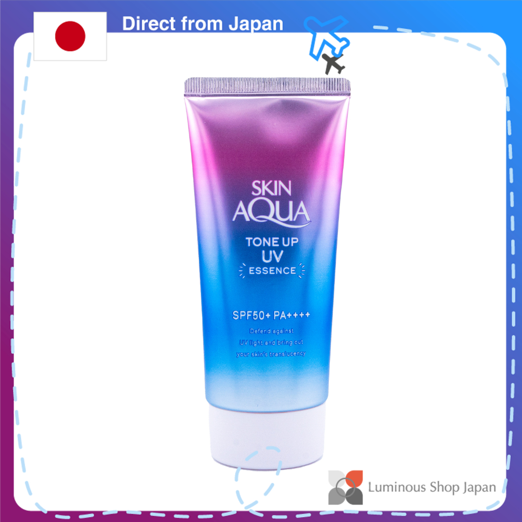 【Direct From Japan】 ROHTO Skin Aqua Tone Up UV Essence Sunscreen Lavender 80g SPF50+ PA++++ 80g ...
