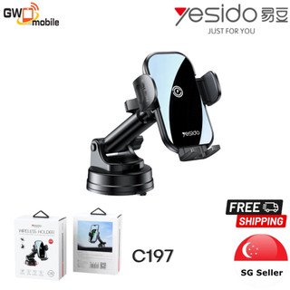 Yesido C197 15W Fast Charging Wireless Car Charger | 360 Rotating ...
