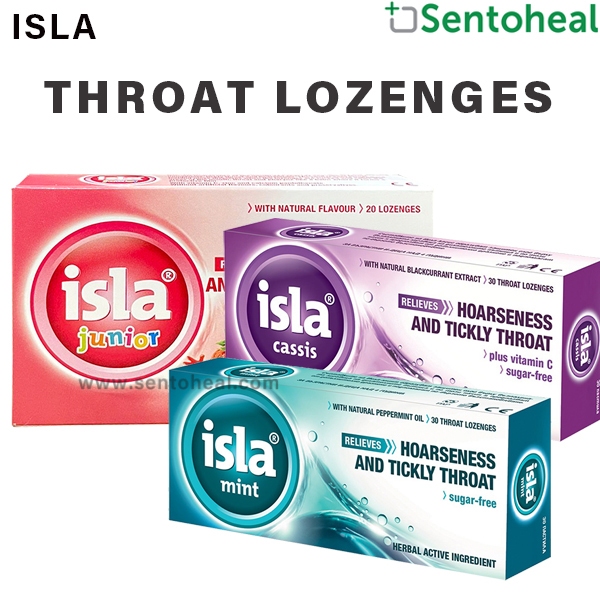 Isla Lozenges/ Cassis/ Mint Sugar free with Vitamin C - Soothes Dry ...