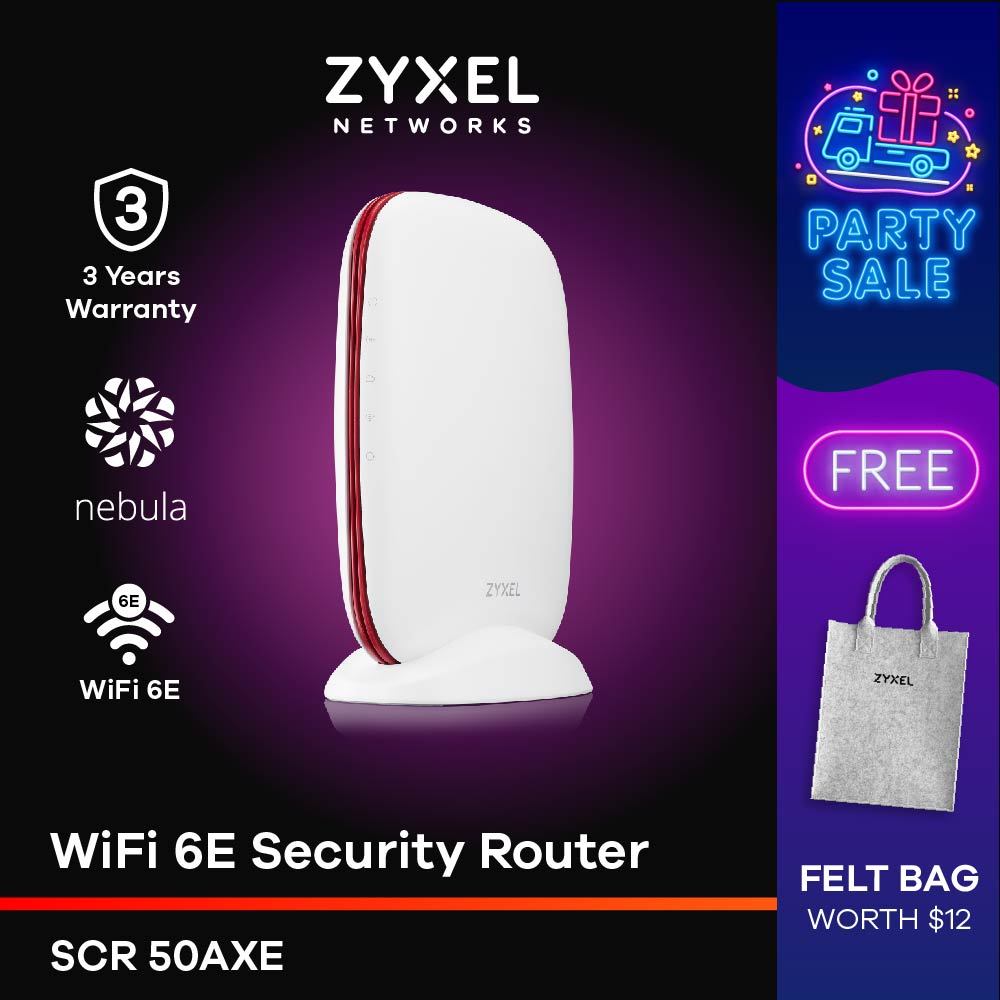 Zyxel SCR 50AXE | WiFi 6E AXE5400 Tri-band Secure Cloud-managed Router ...