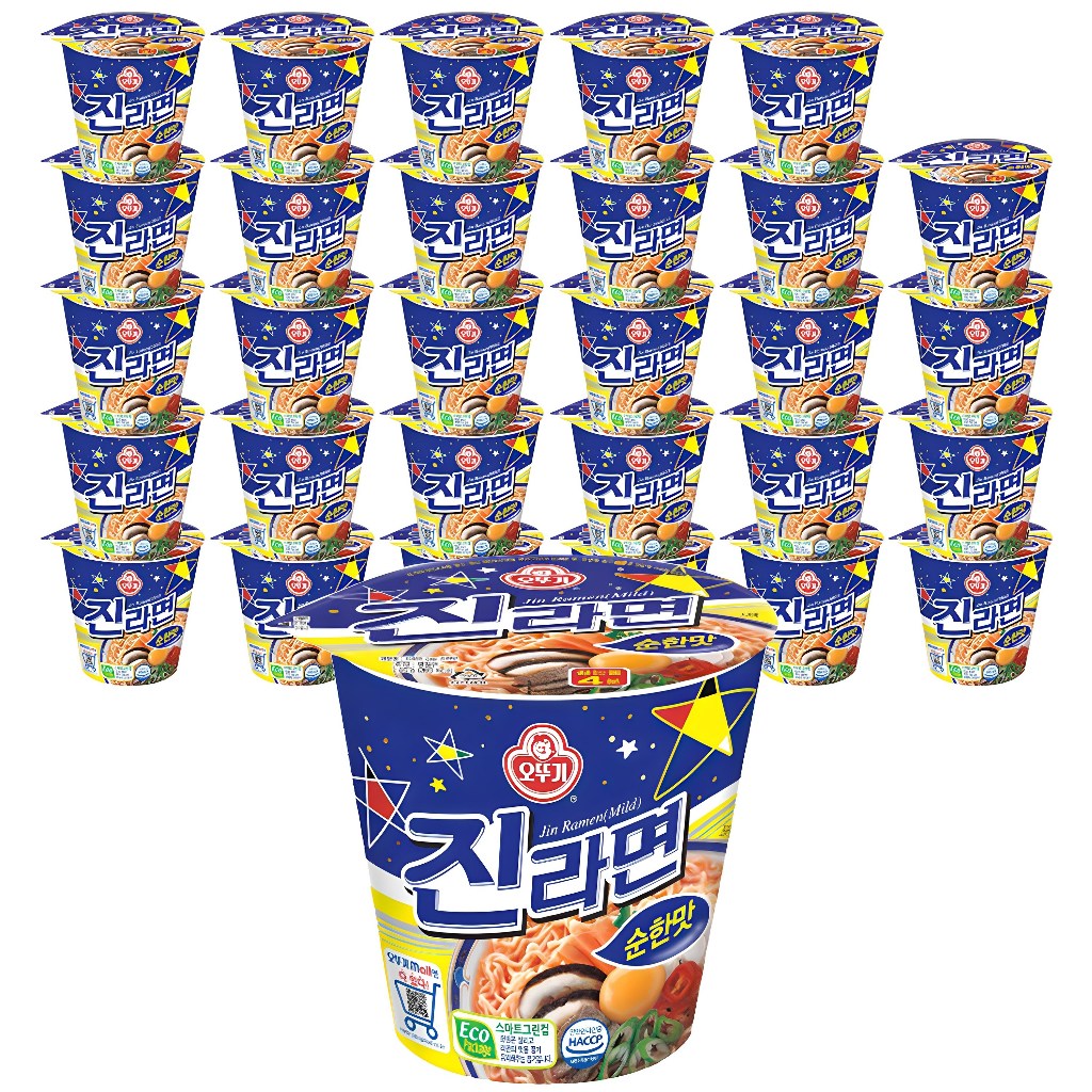 Ottogi Jin Ramen Mild Taste Cup 65g, 30p (Korean Product) | Shopee ...